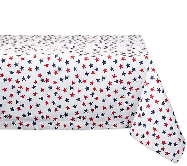 DESIGN IMPORTS Americana Stars Print Tablecloth 60' X 84