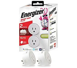 ENERGIZER Set Of 2 Smart Wi-fi Plugs 15amps Wit H Voice Contro