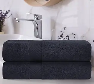 SUPERIOR Cotton 2-piece Solid Zero-twist Bath S Heet Towel Set