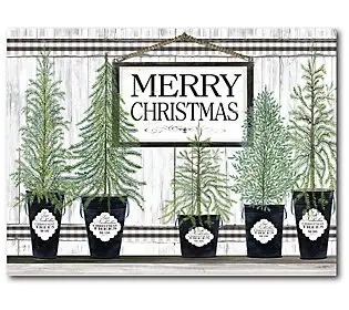 COURTSIDE MARKET Merry Christmas 3 18x26 Canvas