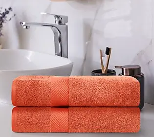 SUPERIOR Cotton 2-piece Ultra Soft Zero-twist B Ath Towel Set