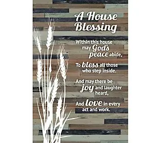 LELA & OLLIE House Blessing Wood Plaque Easel 6' X 9