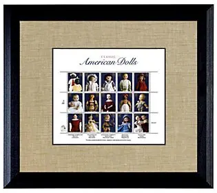 AMERICAN COIN TREASURES American Dolls Stamp Sheet In Wood Frame