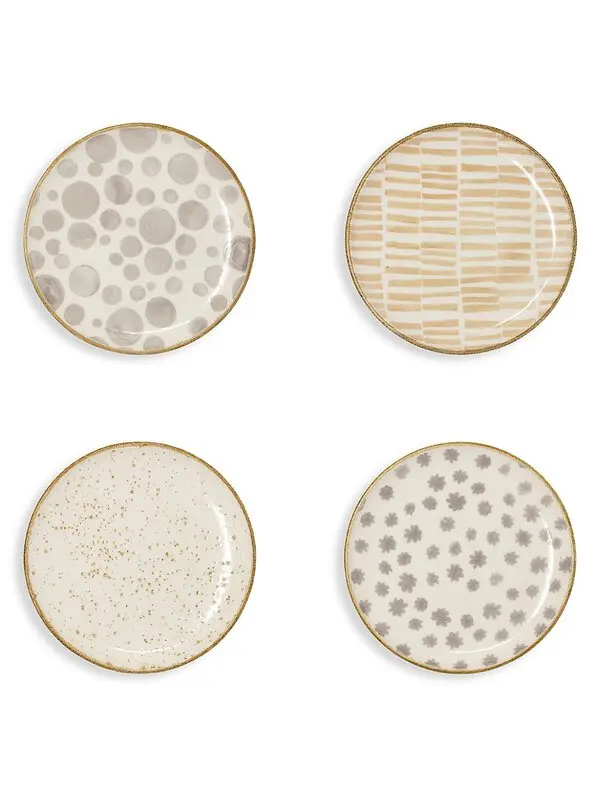 VIETRI Earth 4-piece Assorted Cocktail Plates Set - One-color ...
