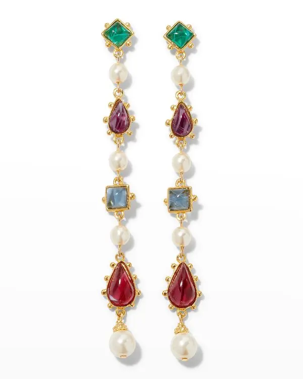 BEN-AMUN Byzantine Linear Earrings - Gold
