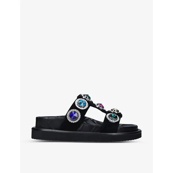 Kurt Geiger Orson Crystal-embellished Sandals - Black