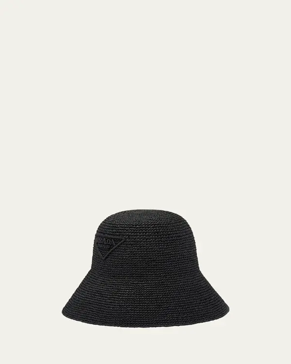Prada Straw Sun Hat - Nero