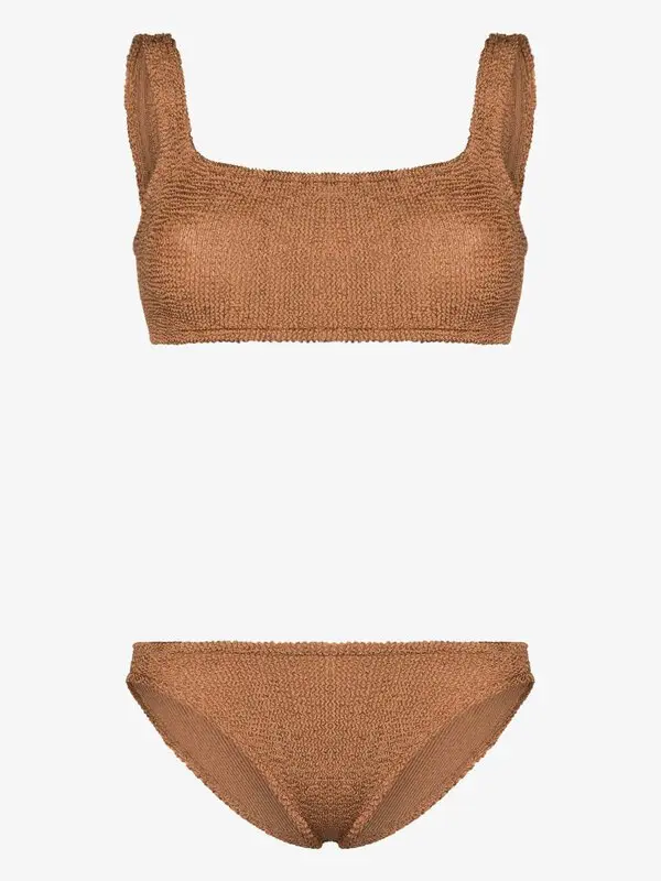 Hunza G Xandra Crinkle Bikini - Brown