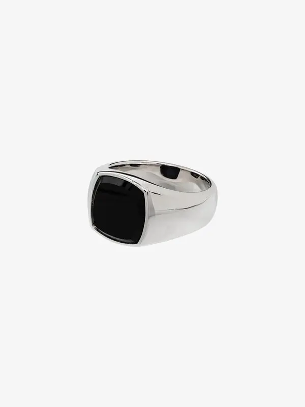 Tom Wood Shelby Onyx Ring - Silver