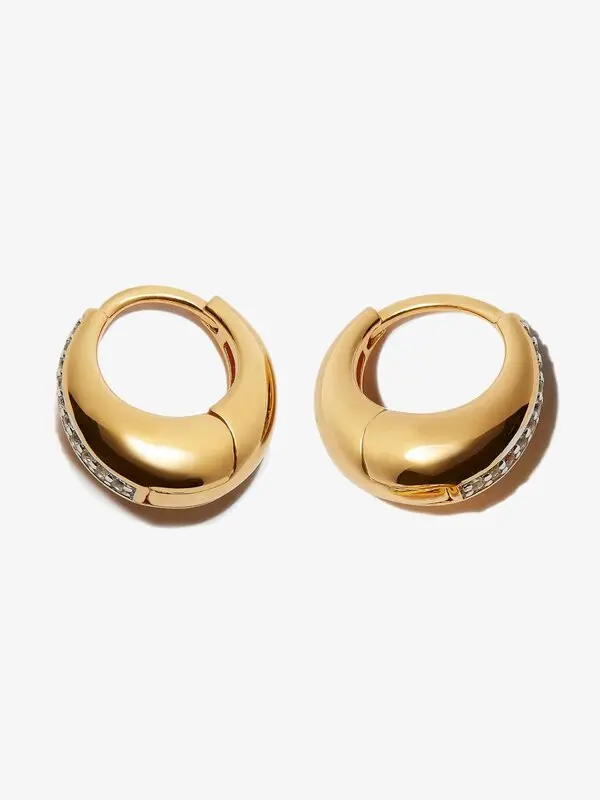 OTIUMBERG Vermeil Topaz Hoop Earrings - Gold