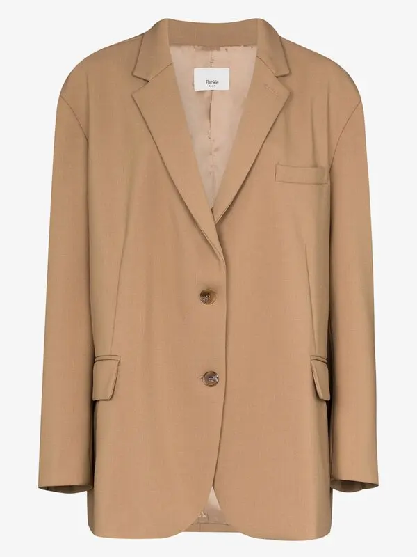 THE FRANKIE SHOP Bea Oversized Blazer - Brown