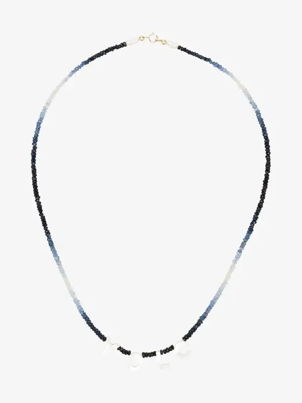 ROXANNE FIRST Yolo Beaded Sapphire Necklace - Blue