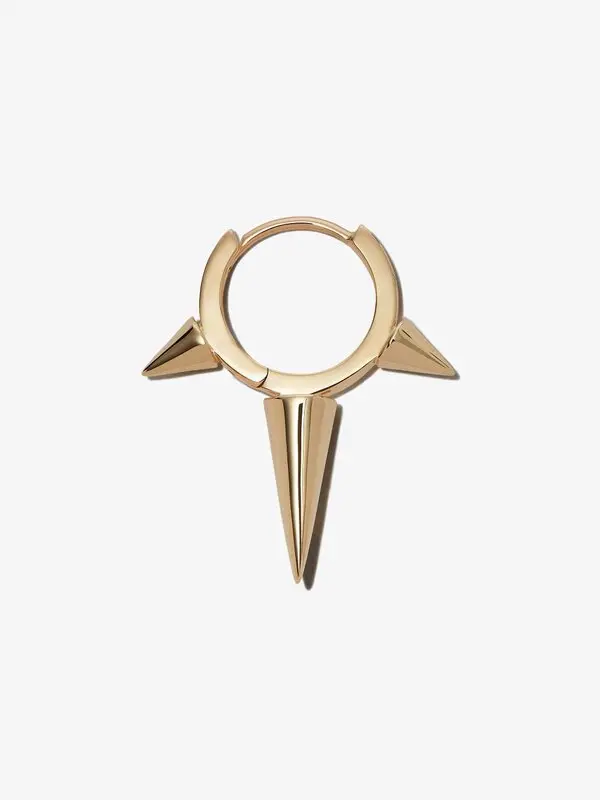 MARIA TASH 14k Yellow Triple Spike Hoop Earring - Gold