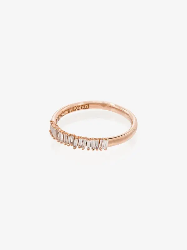 SUZANNE KALAN 18k Half Eternity Diamond Ring - Pink