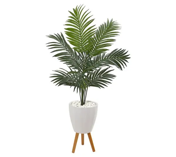 NEARLY NATURAL 4.5' Kentia Artificial Palm Tree In Planter
