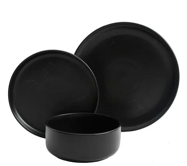 Gibson Home Stone Lava 12-piece Dinnerware Set