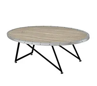 QVC Allis Coffee Table Weathered Grey Oak Acme Furniture