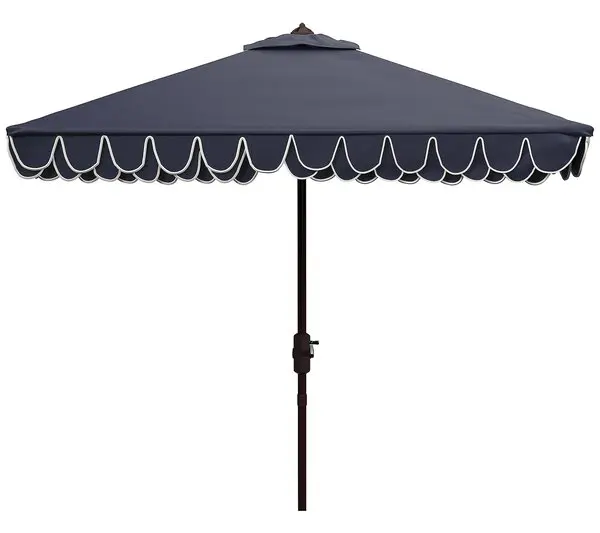 SAFAVIEH Elegant Valance 7.5' Square Umbrella Safavie H - One-color