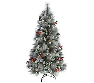 PULEO INTERNATIONAL Puleo 4.5 Pre-lit Sterling Pine Artificial Chri Stmas Tree