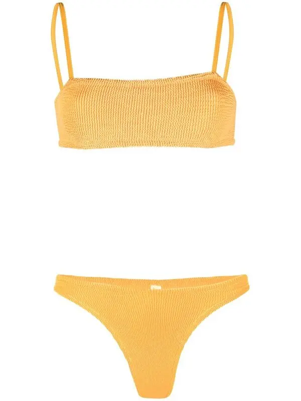 Hunza G Gigi Seersucker Bikini Set Yellow Editorialist
