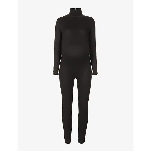 BUMPSUIT Maternity Penelope Turtleneck Stretch-jersey Jumpsuit - Black