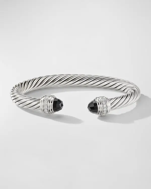David Yurman Cable Bracelet With Gemstone And Diamonds