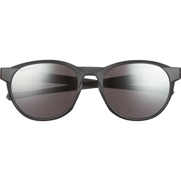 Oakley 54mm Polarized Round Sunglasses - Matte Black