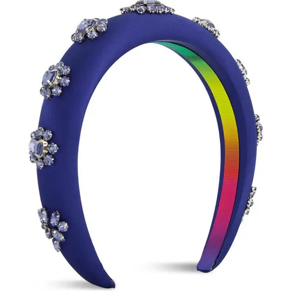 Kurt Geiger Jewel Flower Headband - Blue | Editorialist display picture 3