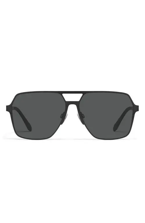 Quay Backstage Pass Aviator Sunglasses - Black/black Polarized