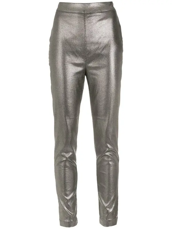 OLYMPIAH Effect High-waisted Leggings - Metallic