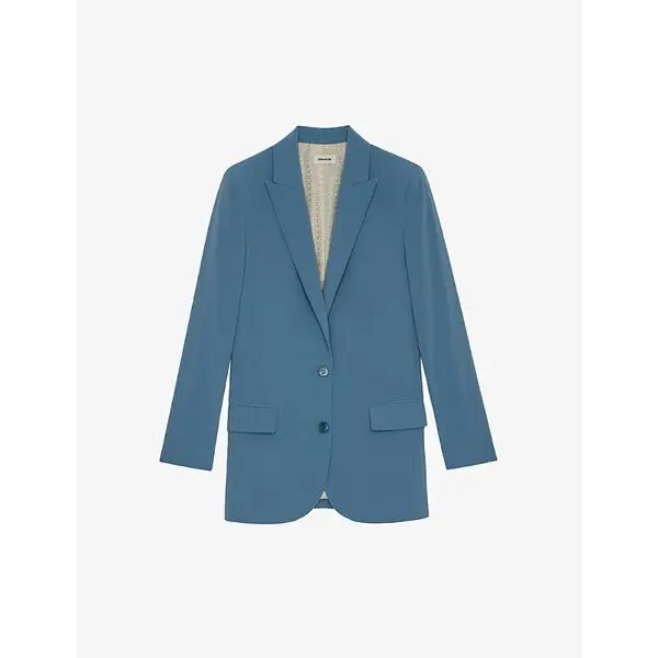 Zadig&Voltaire Viva Single-breasted Peak-lapel Crepe Blazer
