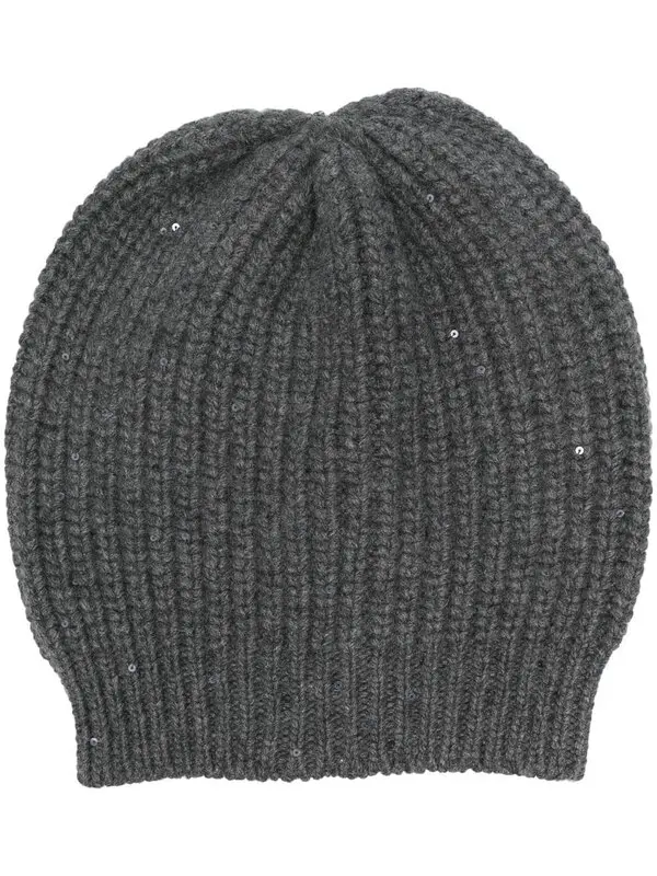 Brunello Cucinelli Sequin-embellished Knit Beanie