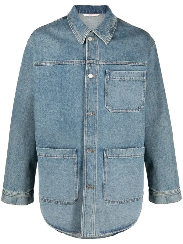 Valentino Garavani Vlogo Signature Denim Shirt