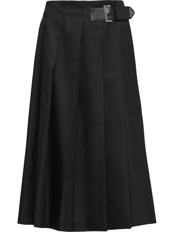 Prada Re-nylon Pleated Skirt - Black