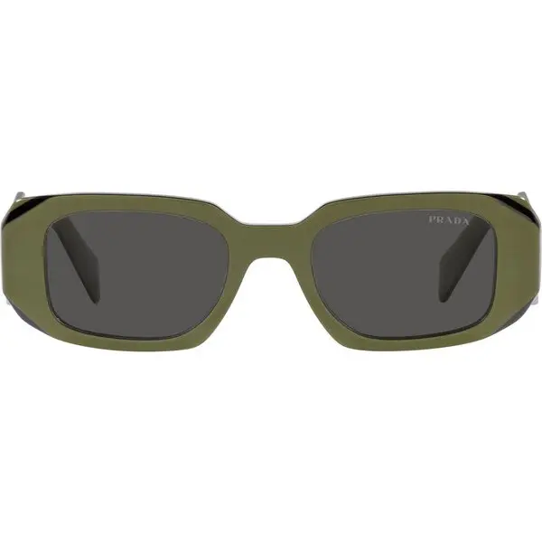 Prada Runway Rectangular Sunglasses - Green