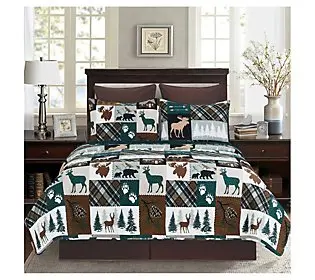 VALERIE PARR HILL Fletcher Forest 3-piece Cotton King Quilt Set B Y Valerie