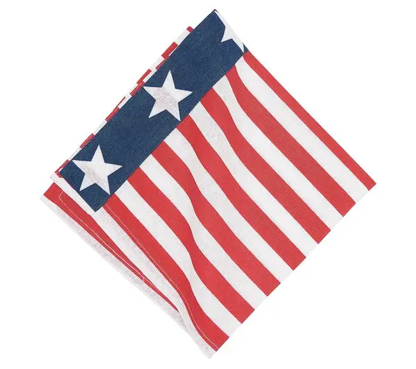 VALERIE PARR HILL 18' X 18' Stars And Stripes Napkin Set 6 Val Erie