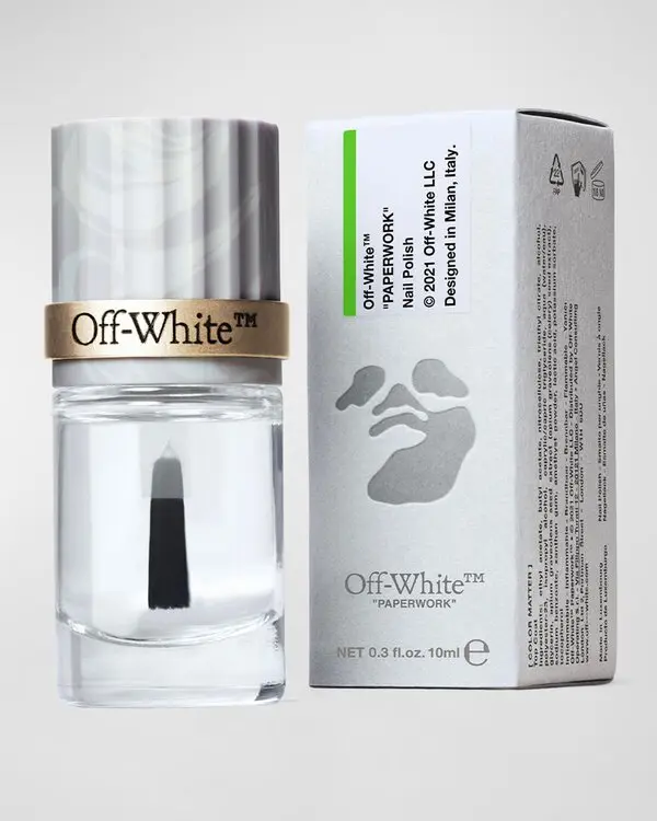 Off-White Paperwork Color Matter Top Coat Nail Polish