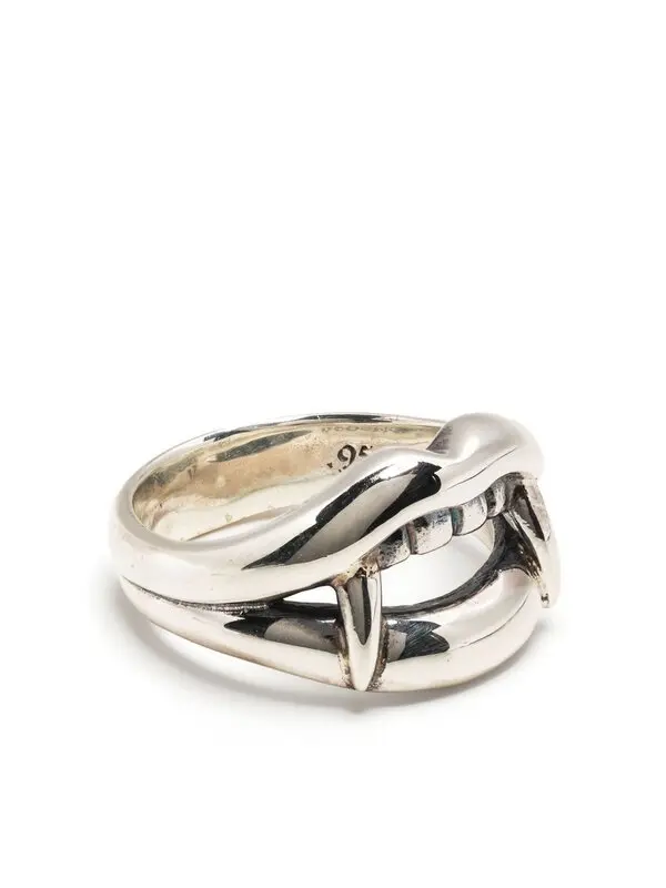 Yohji Yamamoto Vampire Fang Polished Ring - Silver | Editorialist