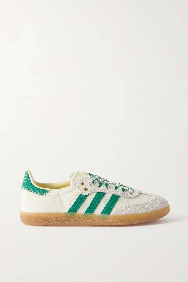 adidas gazelle silver green womens Adidas x Wales Bonner Samba Brown Blue