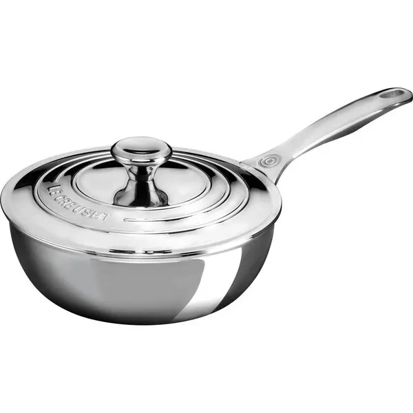 LE CREUSET 2-quart Stainless Steel Saucier Pan With Lid - Stanless Steel