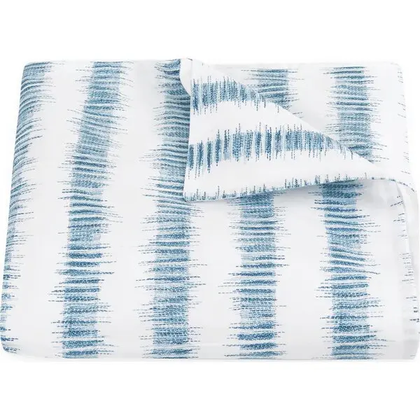 MATOUK Attleboro Stripe Print Duvet Cover - Prussian Blue