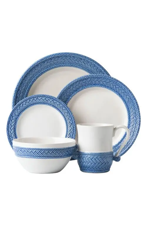 JULISKA Le Panier 5-piece Ceramic Place Setting - Whitewash/ Delft Blue