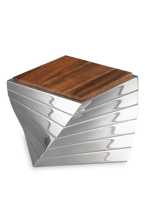 NAMBE Set Of 6 Twist Coasters - Silver