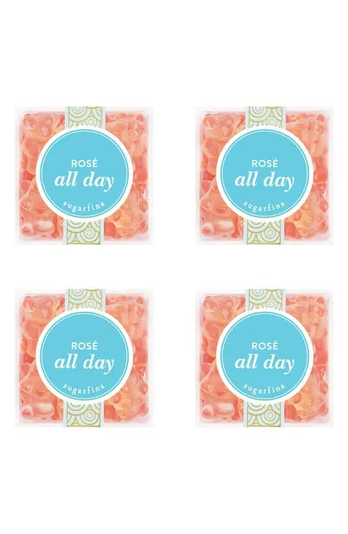 SUGARFINA Rosé All Day Bear Set Of 4 Candy Cubes