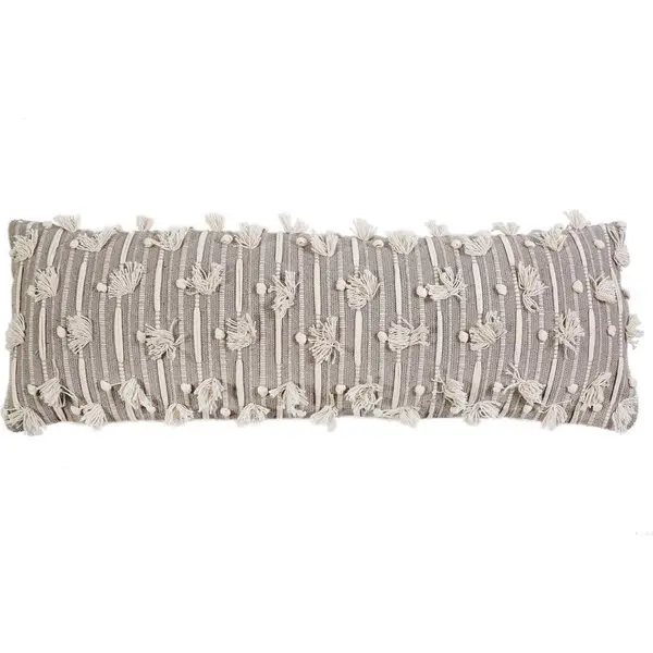 POM POM AT HOME Nora Handwoven Accent Pillow - Taupe/ Ivory
