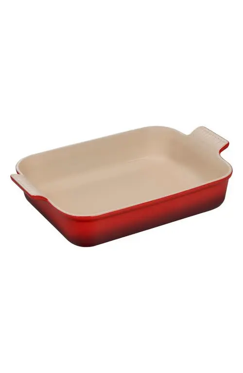 LE CREUSET Heritage 4-quart Rectangular Stoneware Dish - Cerise
