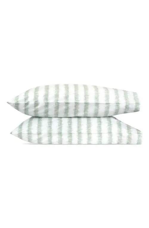 MATOUK Attleboro Stripe Print 500 Thread Count Cotton Pillowcases - Citrus