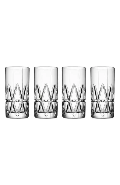 ORREFORS Peak Set Of 4 Highball Glasses - Clear