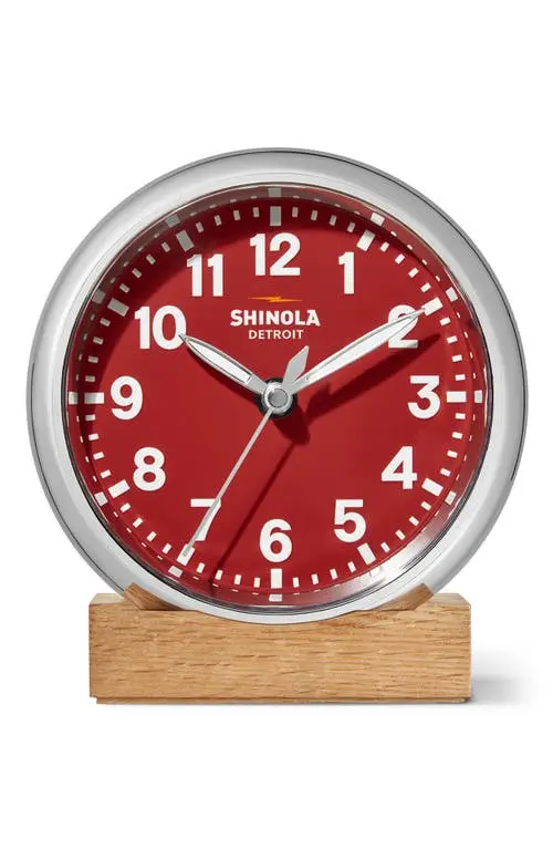 Shinola The Runwell Desk Clock - Red | Editorialist